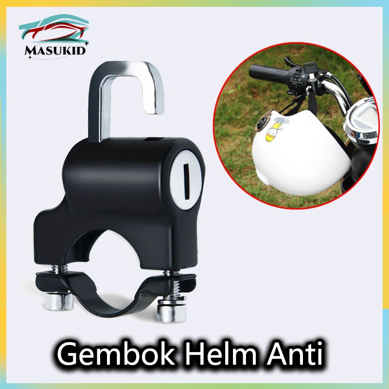 Jual Gembok Helm Gembok Motor Bike Kunci Lock Pengaman Helmet Setang ...