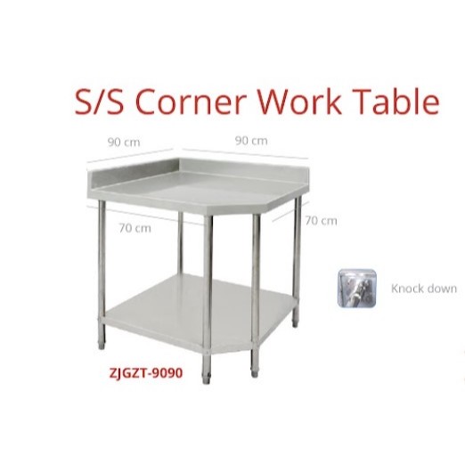 Jual Stainless Corner Work Table Getra ZJGZT 9090 / Meja Kerja Pojok ...