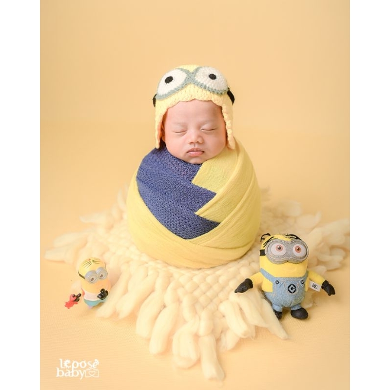 Jual BONET MINION NEWBORN Bonus boneka Minion, BONET PHOTOSHOOT NEWBORN ...