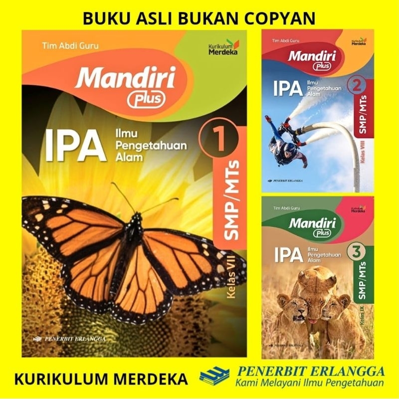 Jual MANDIRI PLUS IPA KELAS 7 8 9 SMP/MTs PENERBIT ERLANGGA KURIKULUM ...