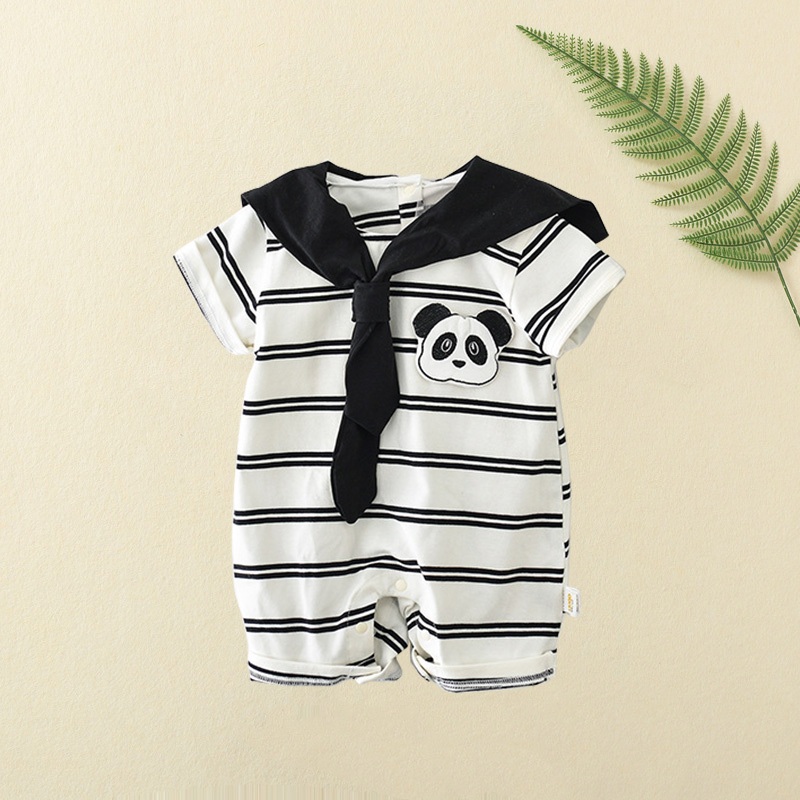 Jual Baju monyet bayi baju terusan, jumpsuit Panda lengan pendek ...