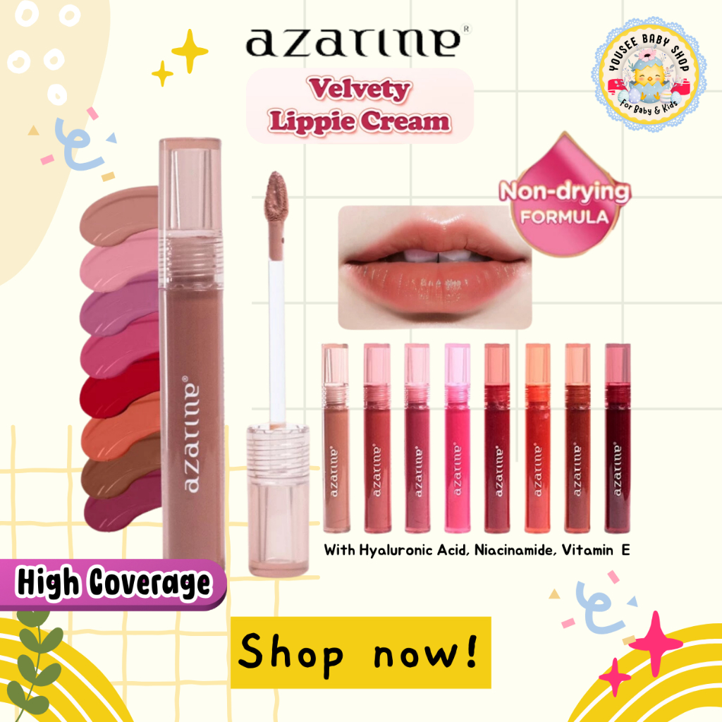 Jual Azarine Velvety Lippie Cream Formula Lip Cream Lembab, Long ...