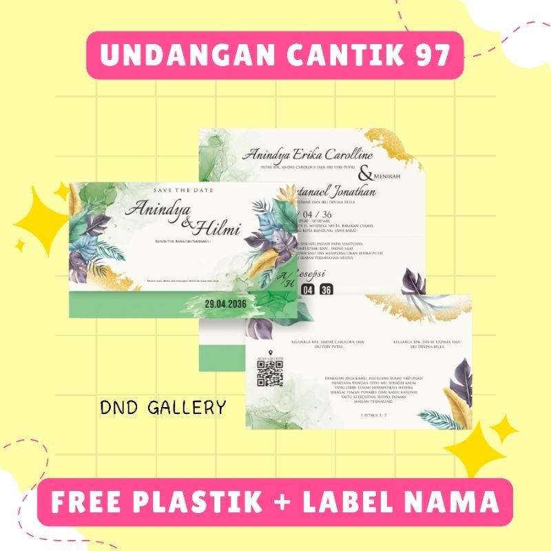 Jual CETAK UNDANGAN PERNIKAHAN CANTIK 97 / BLANKO UNDANGAN CANTIK 97 ... Jual CETAK UNDANGAN PERNIKAHAN CANTIK 97 / BLANKO UNDANGAN CANTIK 97 ...