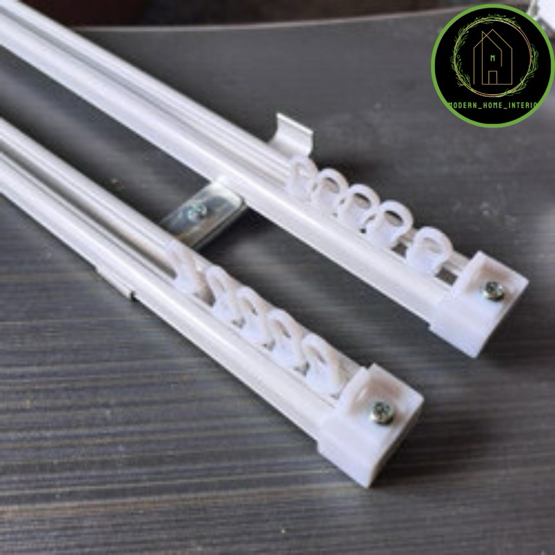 Jual Batang Besi Rel Vitrase Balok Aluminium full set paket lengkap ...