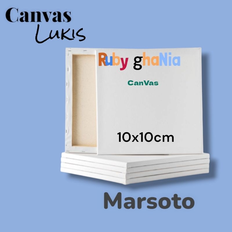 Jual KANVAS LUKIS 10x10CM/CANVAS LUKIS MARSOTO 10x10CM/KANVAS TEBAL ...
