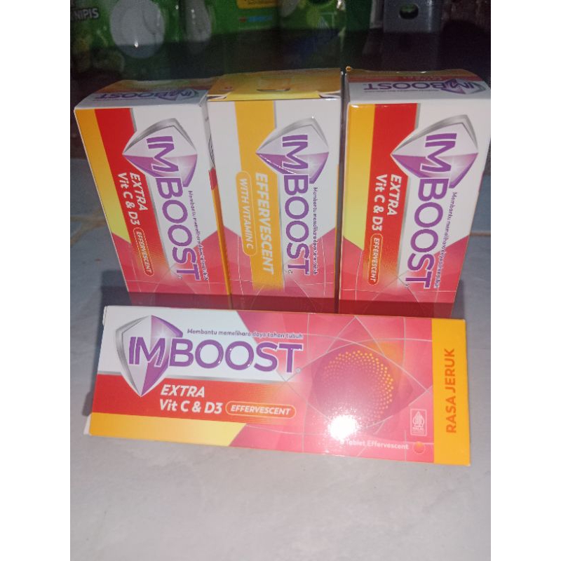Jual Imboost effervescent extra vit -C & D3 suplemen daya tahan tubuh ...