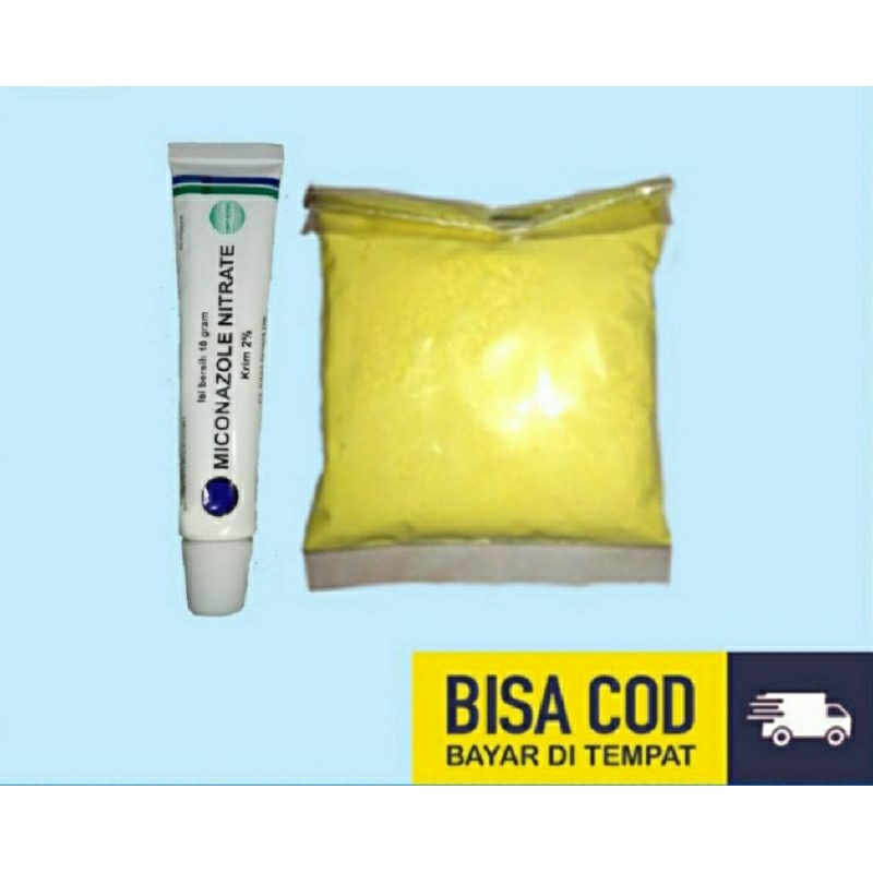 Jual salep miconazole plus belerang sulfur bubuk obat anti jamur panu ...