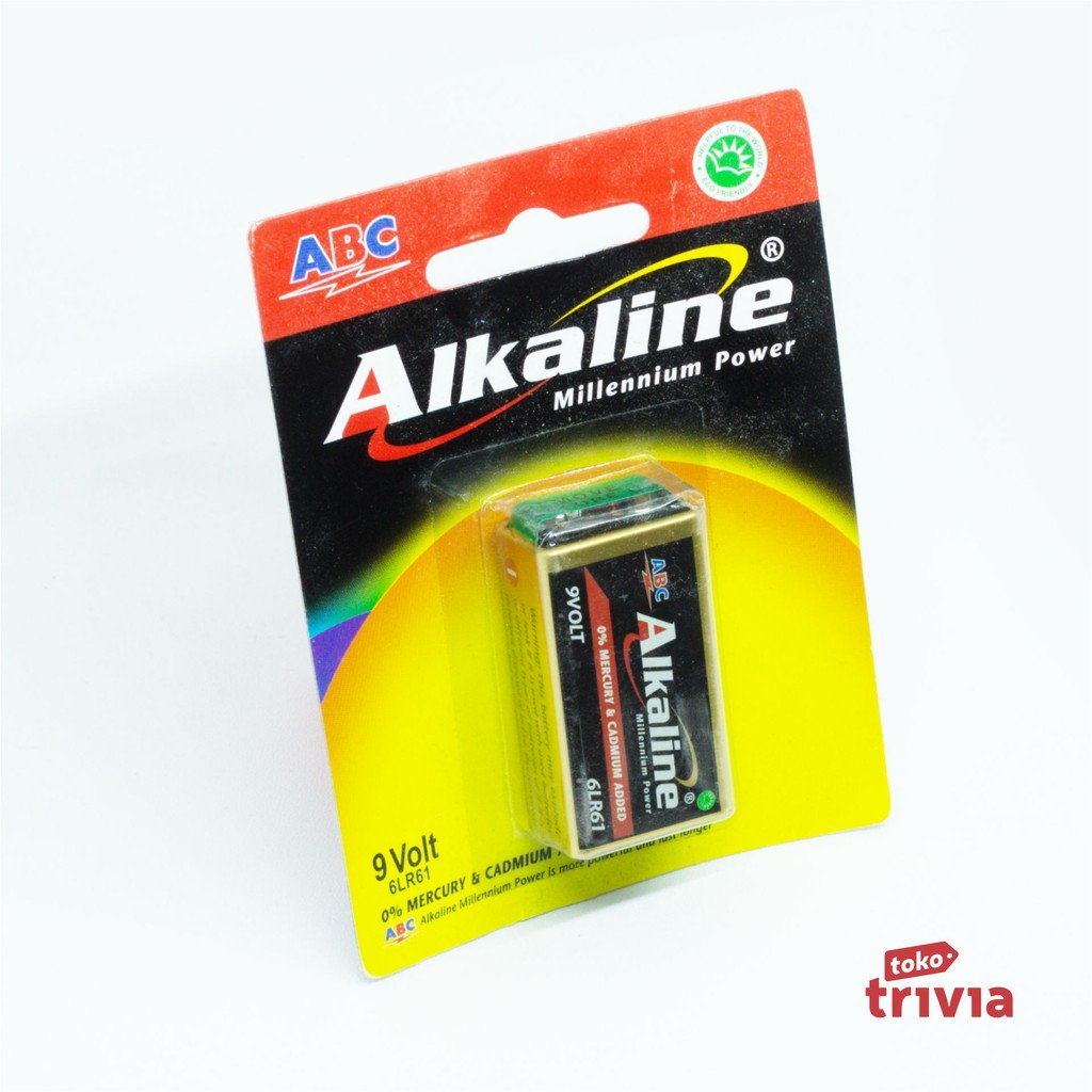 Jual BATERAI ABC ALKALINE 9 VOLT / BATERAI KOTAK | Shopee Indonesia