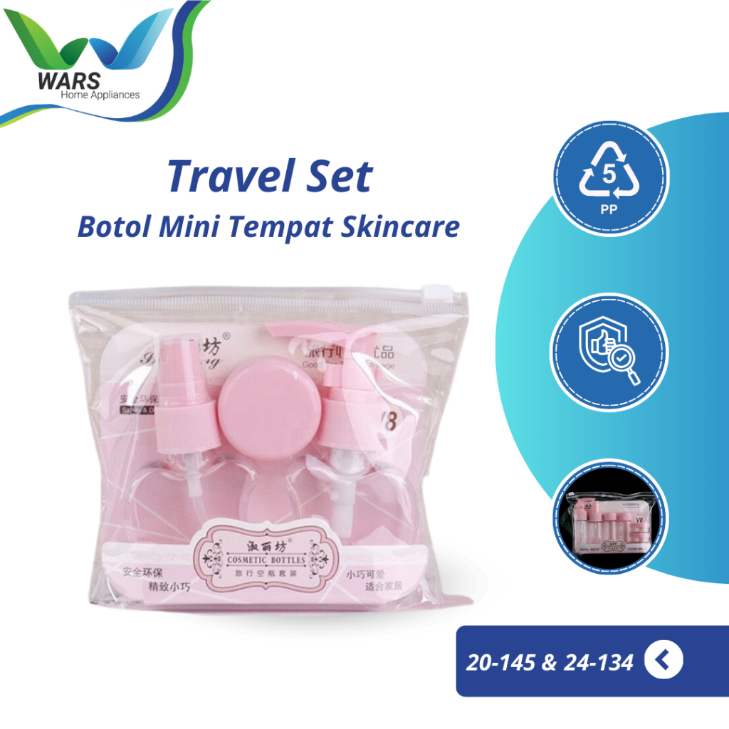 Jual WARS Travel Set Botol Mini Tempat Kosmetik Lengkap | Shopee Indonesia