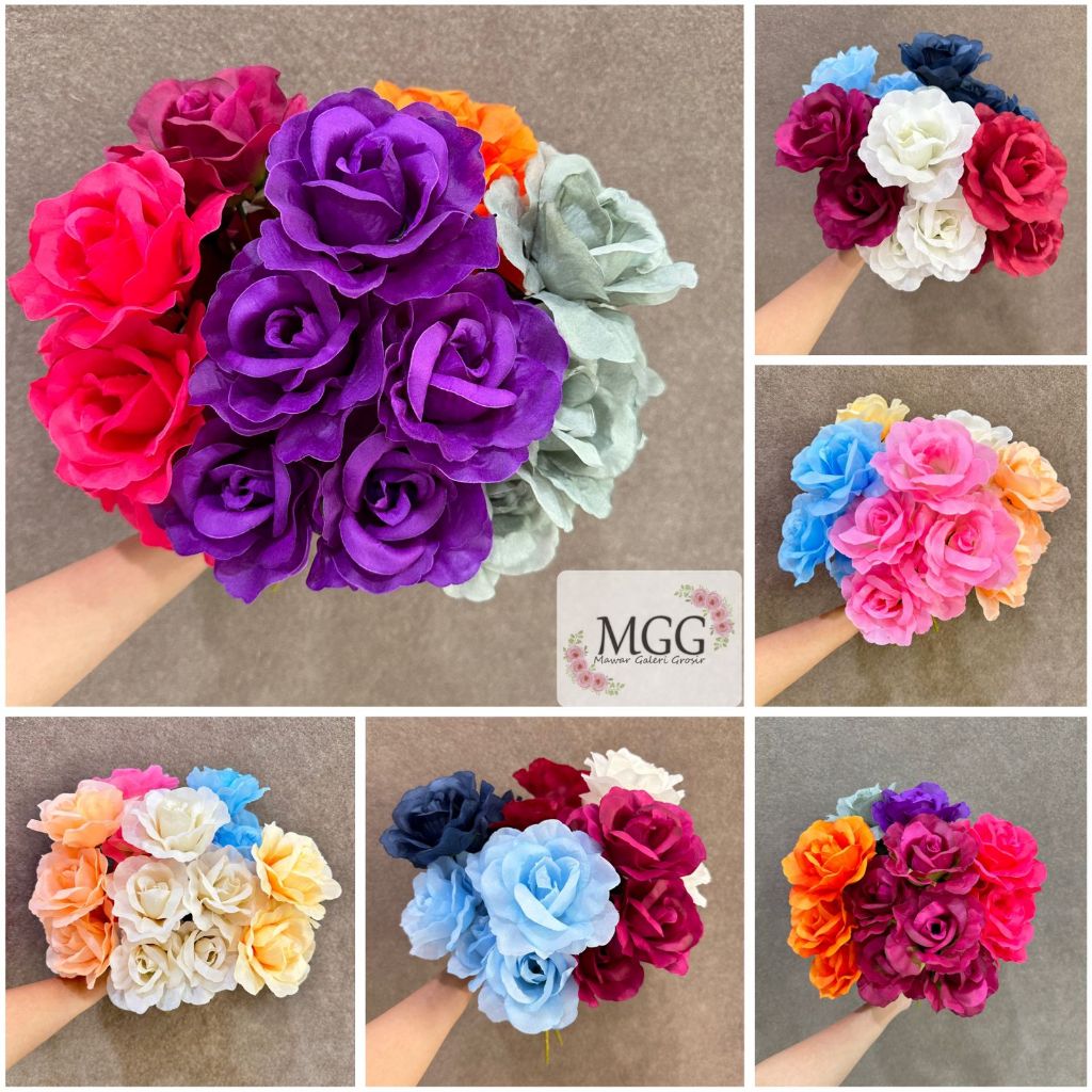 Jual Bunga Mawar Dekorasi Wedding Cabang 5 (Satuan) Rose Peony ...