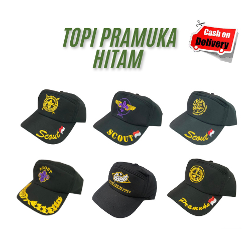 Jual TOPI PRAMUKA HITAM/TOPI SCOUT/KUALITAS PREMIUM/TERMURAH ...