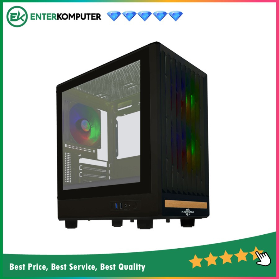 Jual CUBE GAMING NEOZ BLACK - mATX Gaming Case - Mesh Front Panel ...