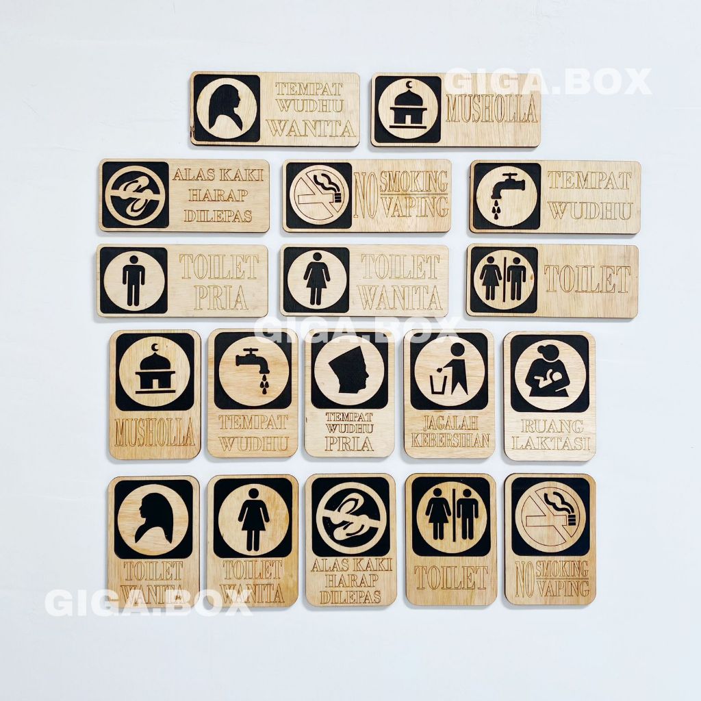 Jual Papan Tanda Sign Board Kayu all type Petunjuk Arah dan Himbauan ...