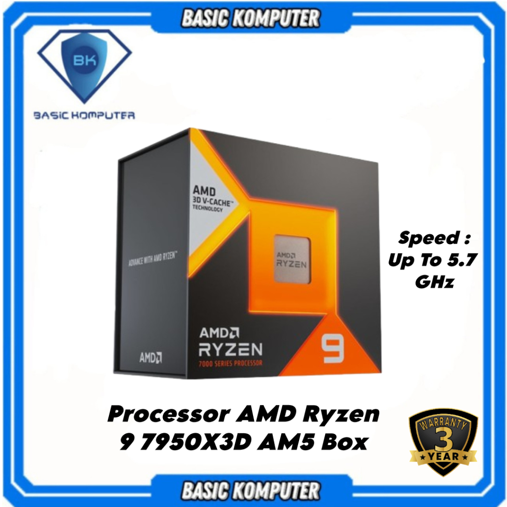 Jual PROCESSOR AMD RYZEN 9 7950X3D 4.2GHz BOX | Shopee Indonesia