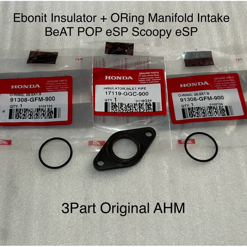 Jual Ebonit + 2 ORing Insulator Inlet Pipe Manifold BeAT POP Sporty ...