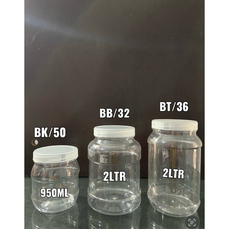 Jual Toples Bulat Kue / Toples Plastik / Toples Ukuran 950 ML , 1.8 Liter & 2 Liter (Diamter 9 ...