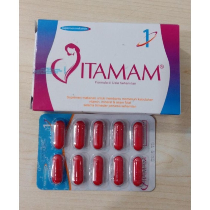 Jual Vitamam 1 Suplemen Ibu Hamil Trimester Pertama (Per strip @10 ...