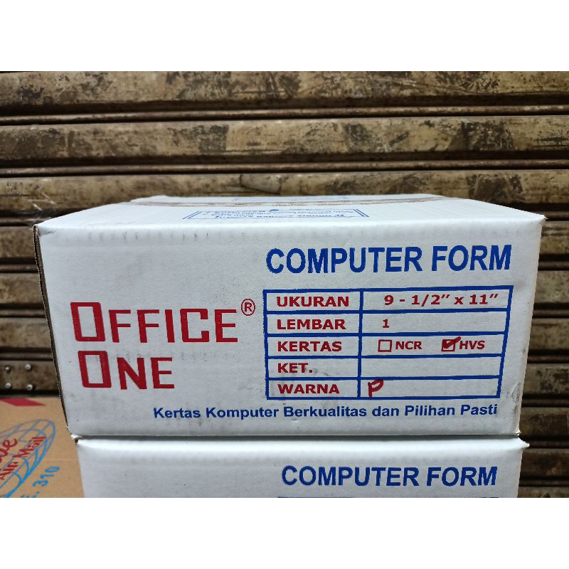 Jual Kertas Continous form 9 1/2 x 11 1 ply OFFICE ONE | Shopee Indonesia