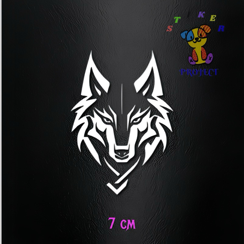 Jual Sticker cutting logo kepala serigala stiker motor helm keren ...
