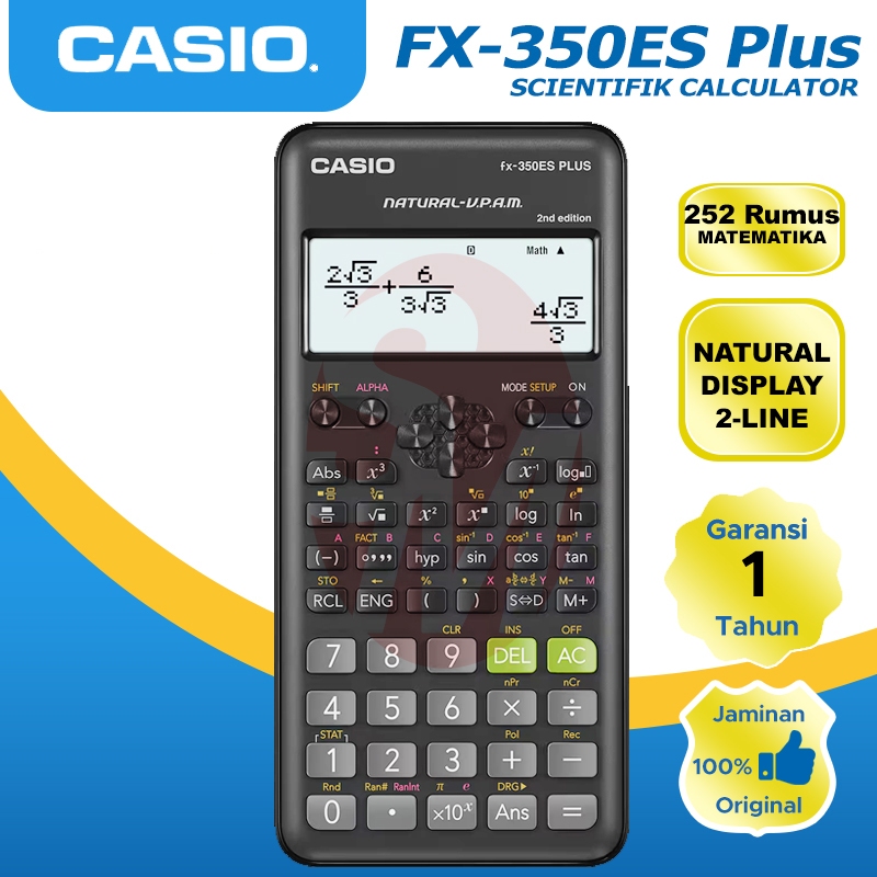 Jual KALKULATOR CASIO FX 350 ES PLUS 2nd Edition | Shopee Indonesia