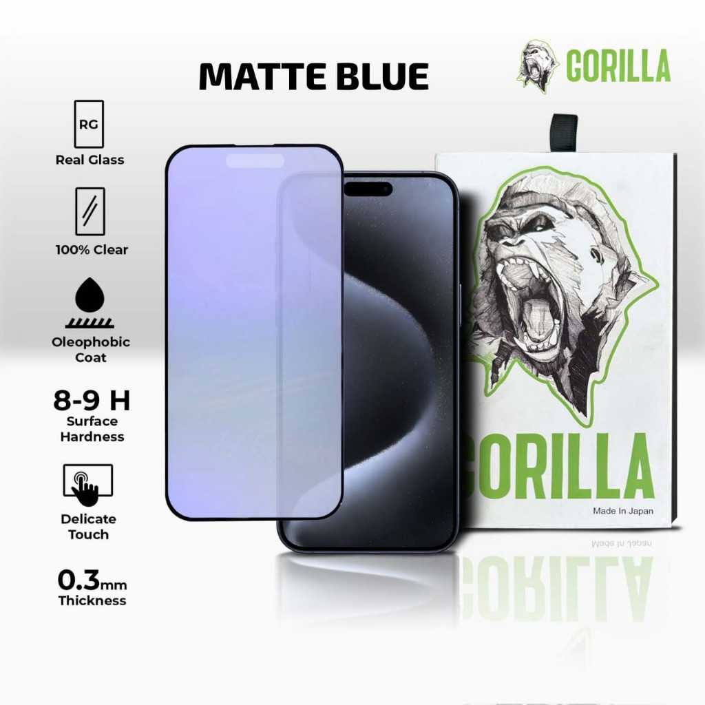 Jual GORILLA TEMPERED GLASS ANTI BLUE LIGHT IPHONE 16 PROMAX 15 PRO 14 ...