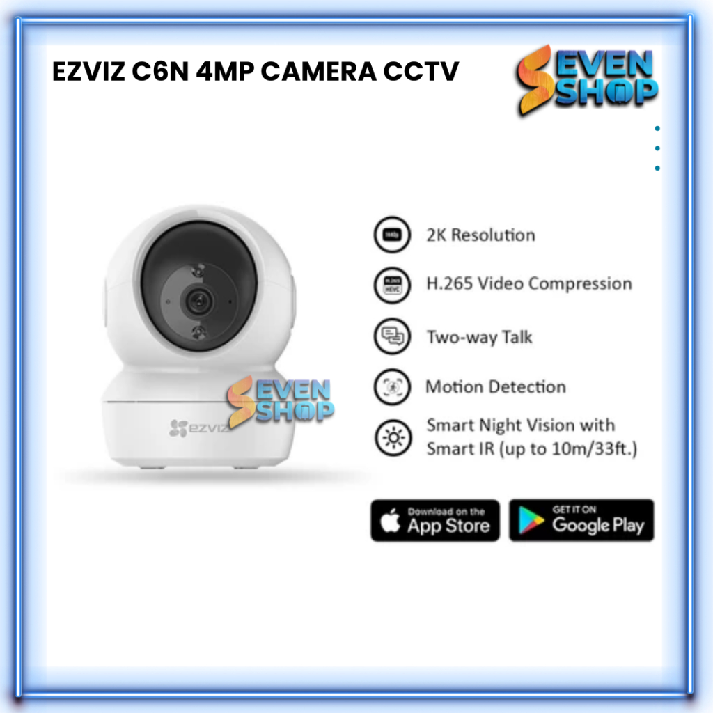Jual Ezviz C6N 4MP Smart Wifi Pan Tilt IP Camera CCTV Indoor 1440p ...