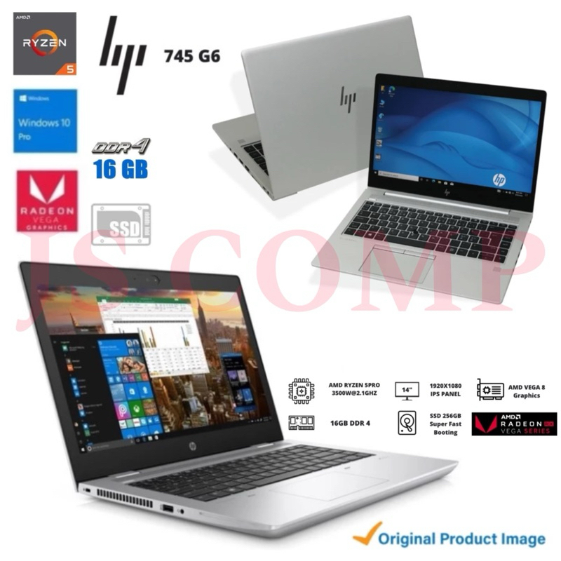 Jual HP Elitebook 745 G6 AMD Ryzen 5 Pro Laptop 14Inch 16GB SSD 512 ...