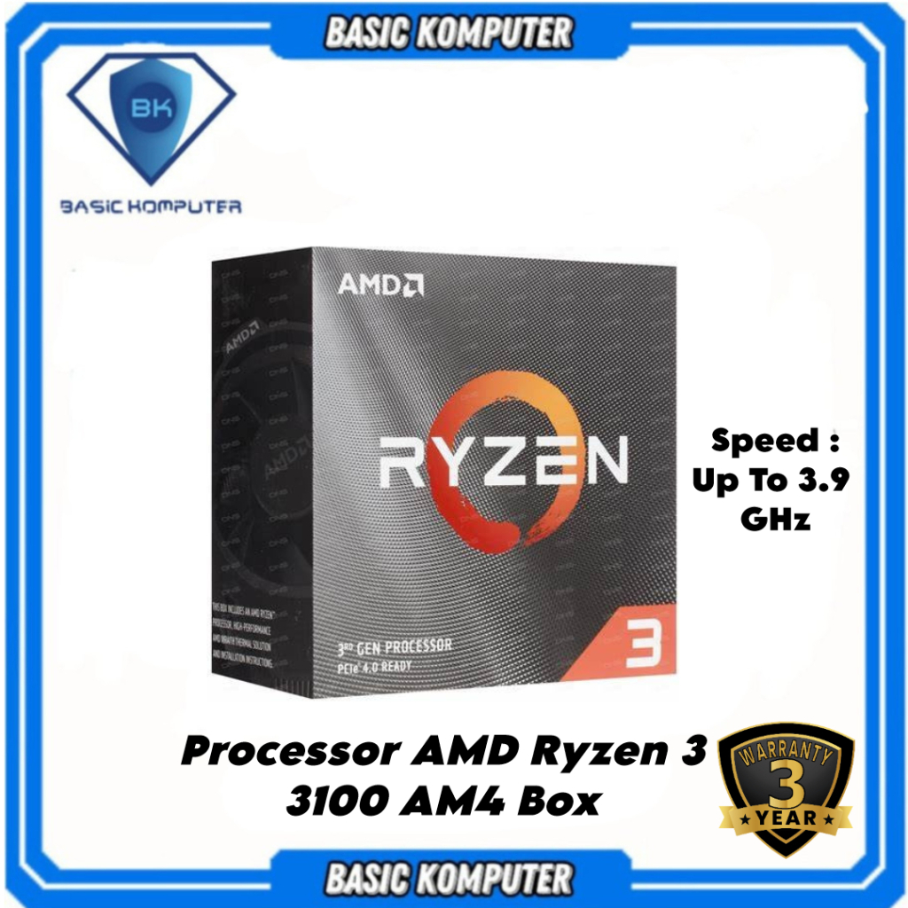 Jual PROCESSOR AMD RYZEN 3 3100 3.6 GHz BOX SOCKET AM4 GARANSI 3 TAHUN ...