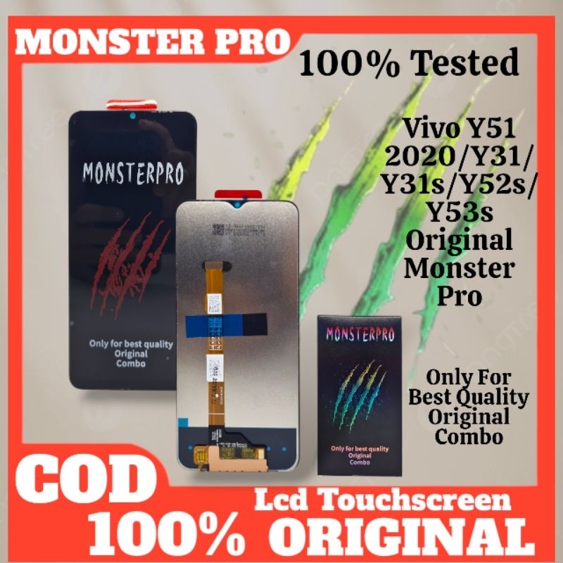 Jual LCD TOUCHSCREEN VIVO Y51 2020 V2030/Y53S V2058/Y51A/Y31 2020 ...