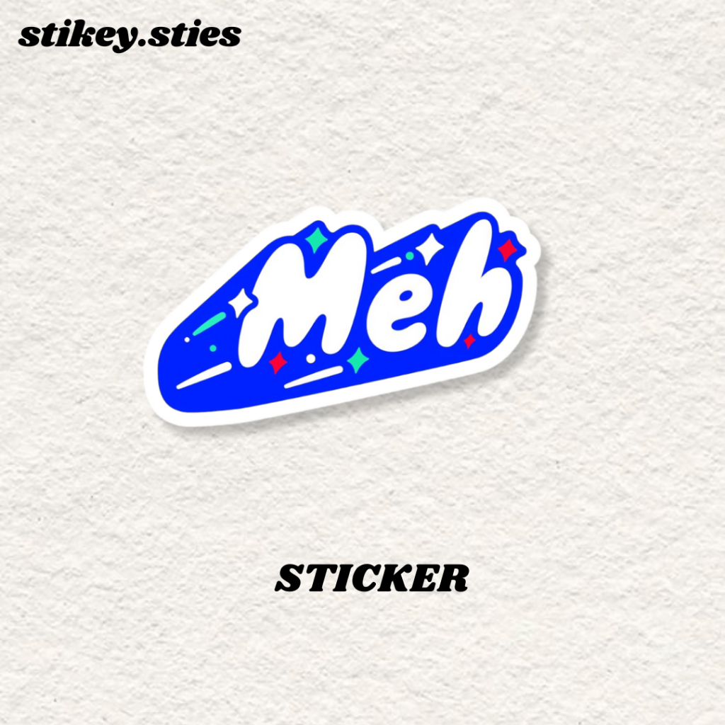 Jual STICKER MEH AESTHETIC BRAND RETRO ANTI AIR VINYL / STIKER HELM ...