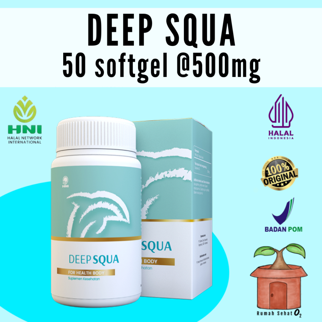 Jual Kapsul DEEP SQUA HNI HPAI For Health Body Omega 3 6 9 Squalene Oil ...