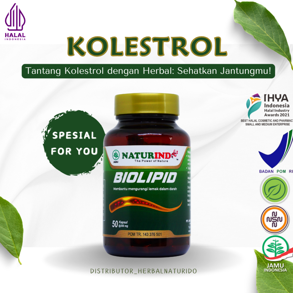 Jual BIOLIPID Obat Herbal Kolesterol Tinggi Menstabilkan LDL dan ...