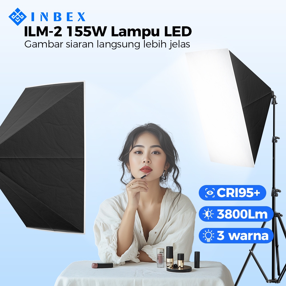 Jual INBEX 155W Lampu Softbox Studio Led E27 Fotografi Remote Control ...