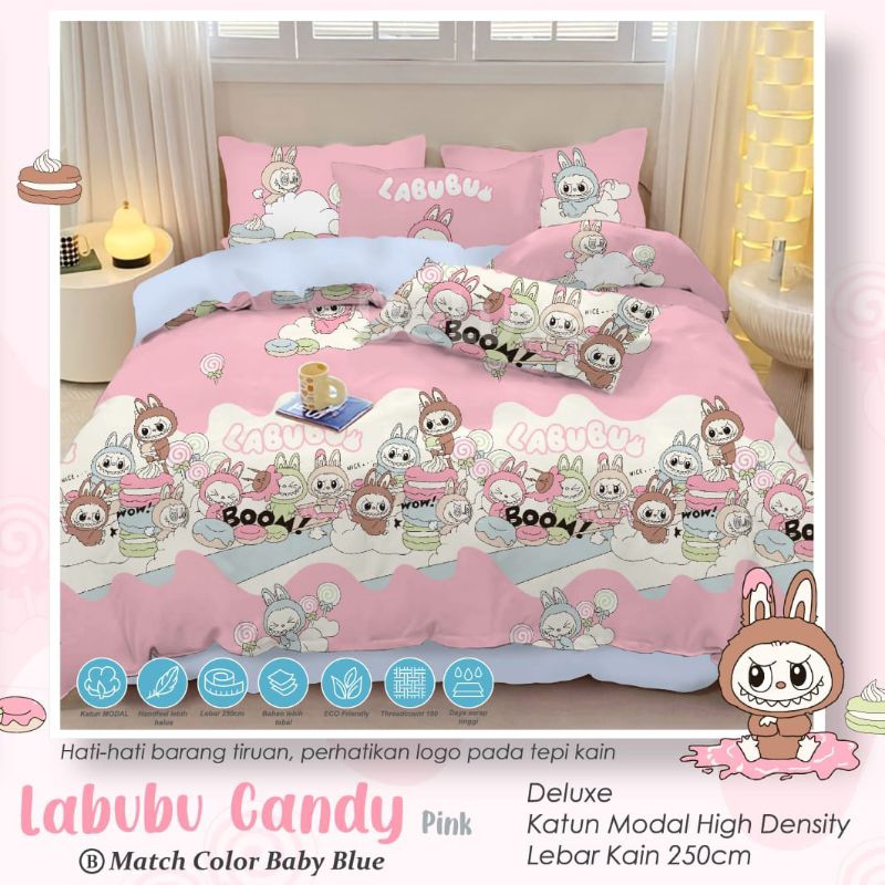 Jual Sprei Labubu Candy / Sprei Anak Lucu / Sprei Labubu / Labubu ...