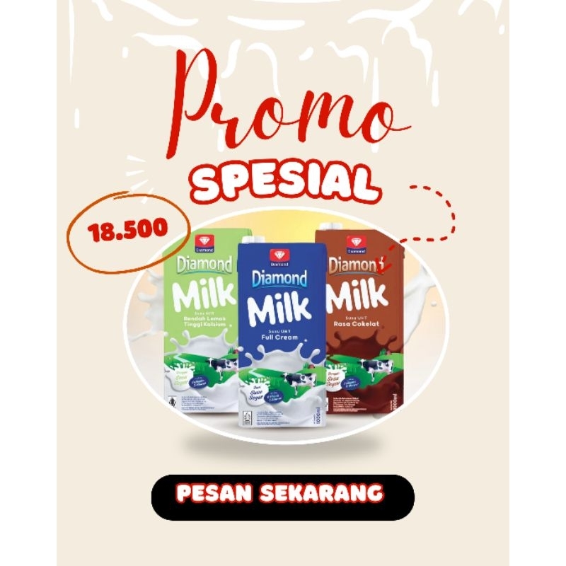 Jual PROMO DIAMOND UHT MILK 1 LITER | Shopee Indonesia