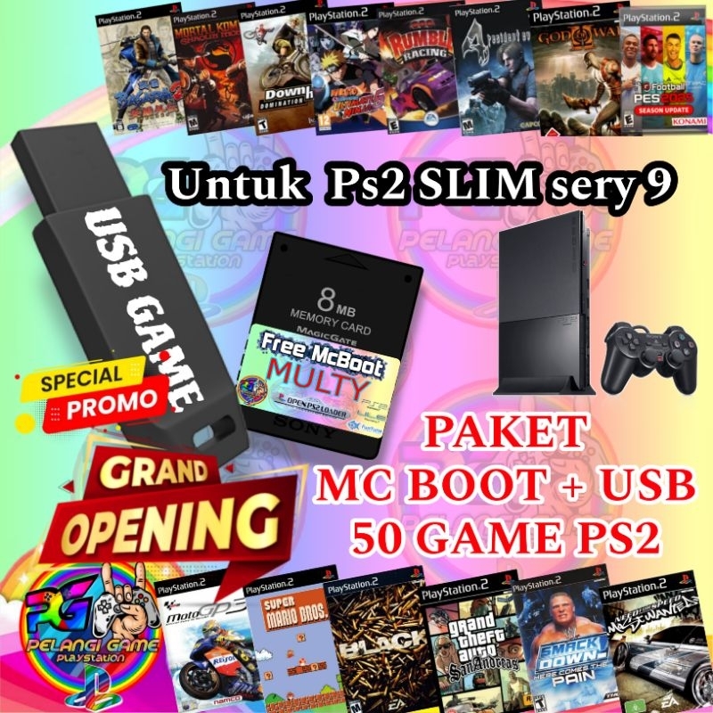 Jual 50GAME PS2+MC BOOT UNTUK PS2 SLIM SERY 9 | Shopee Indonesia