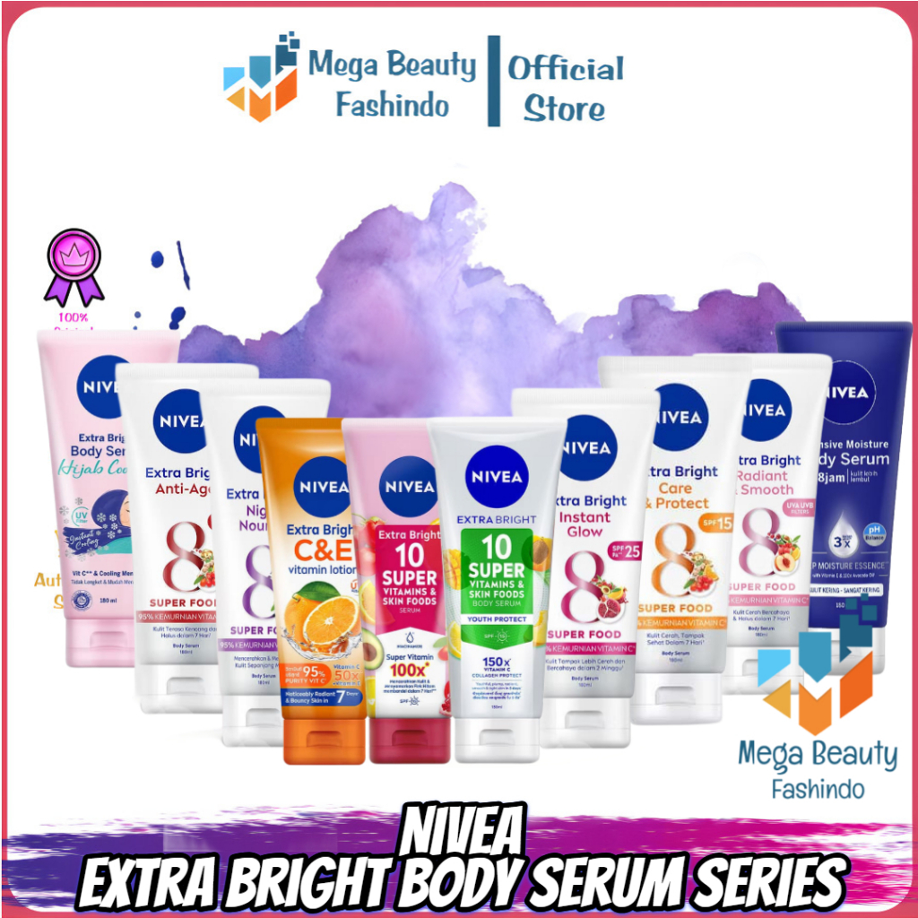Jual NIVEA Body Serum Extra Bright Series| Radiant & Smooth | Care ...