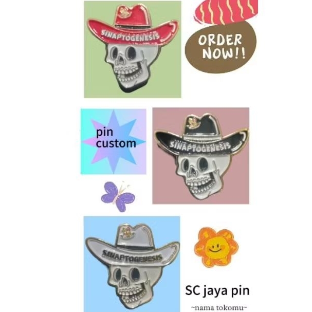Jual pin enamel custom plathing gold/silver desain bebas | Shopee Indonesia