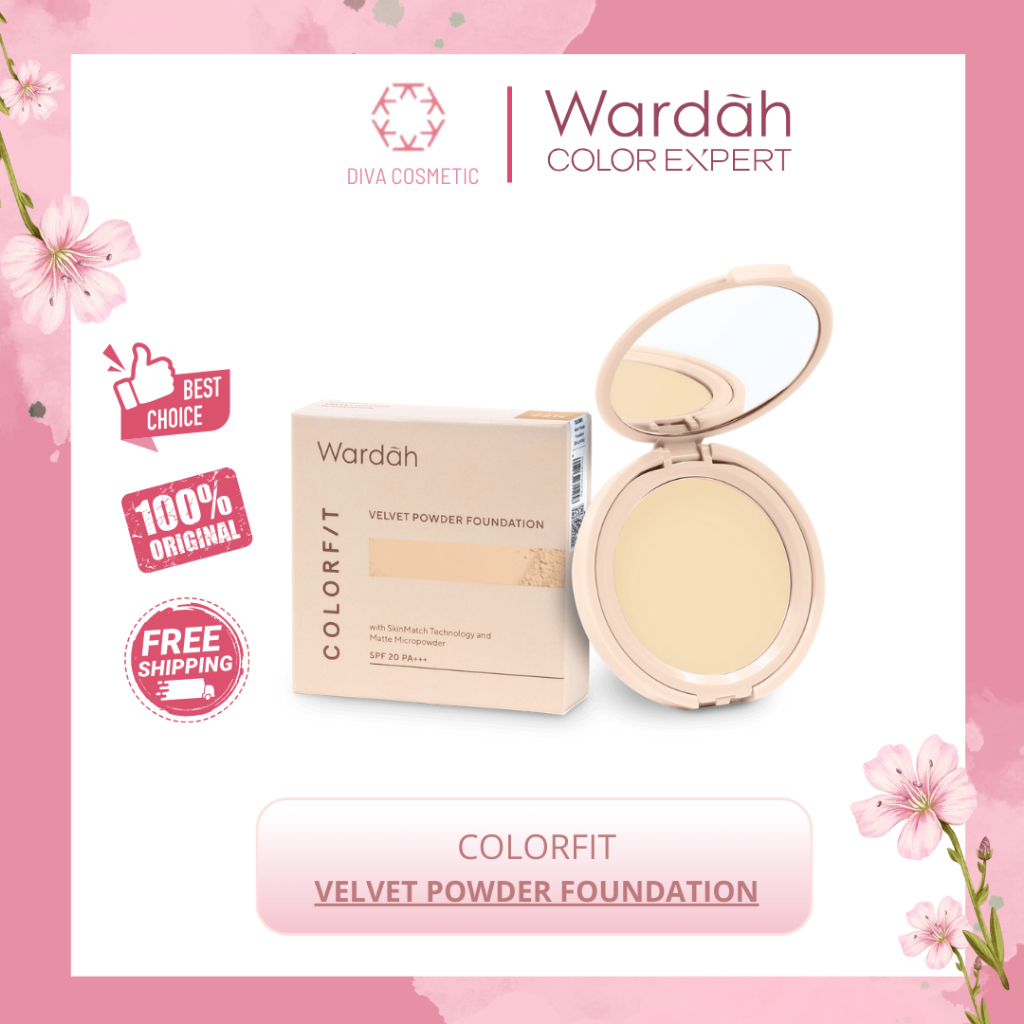 Jual DIVA - Wardah Colorfit Velvet Powder Foundation 11 g | Shopee Indonesia