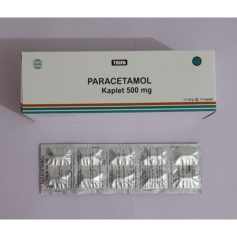 Jual Paracetamol 500mg Trifa per box isi 100 Kaplet - Meredakan Demam ...