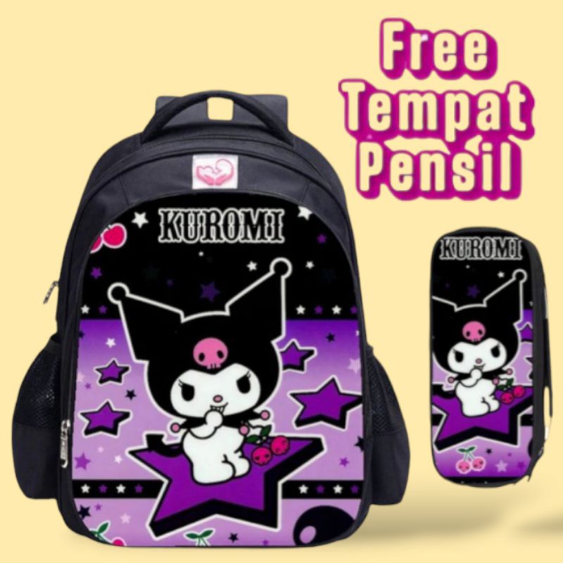 Jual Tas Kuromi Ransel Sekolah SD TK PAUD Backpack Anak Perempuan | Shopee Indonesia