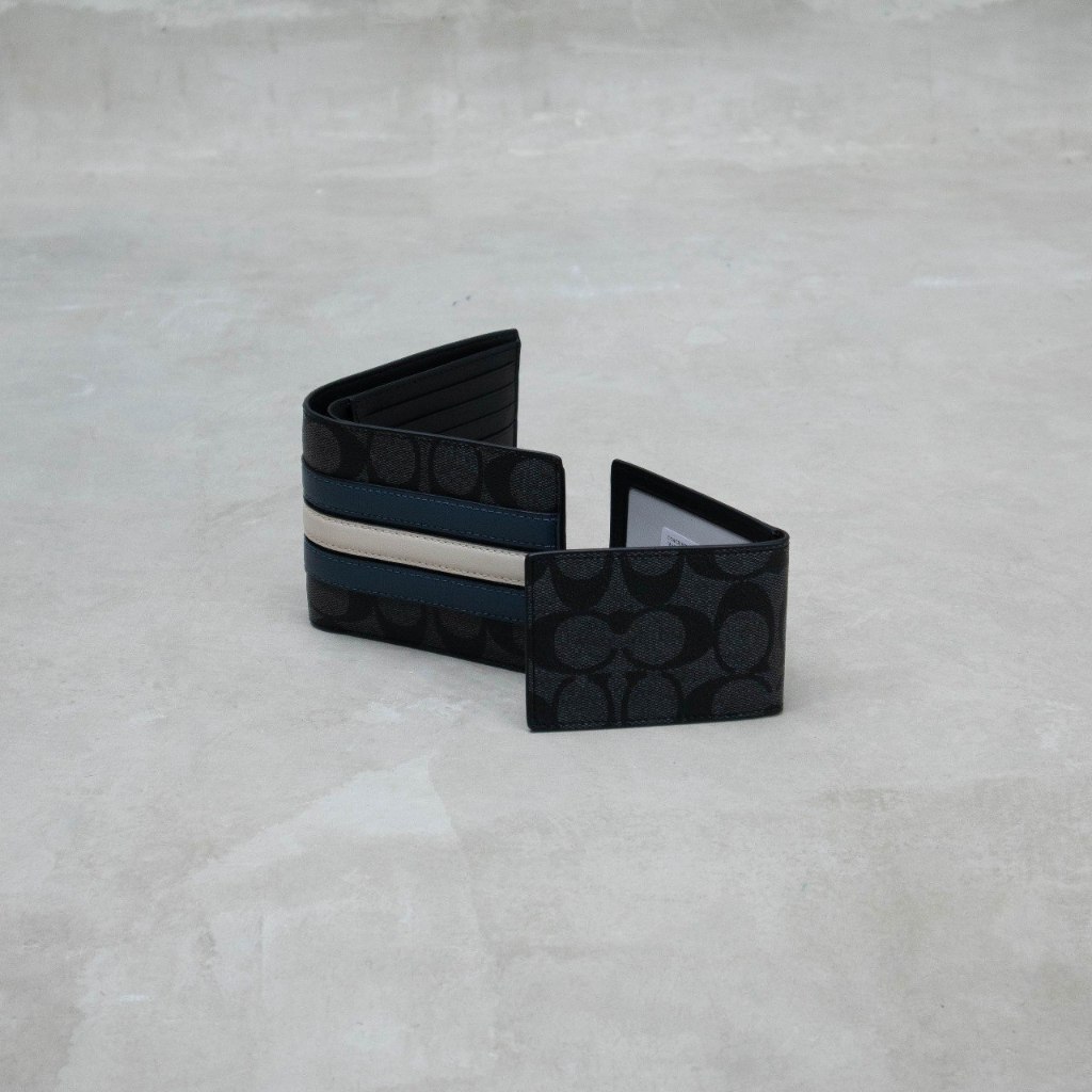 Jual Dompet CO STRIPE BLUE BLACK WALLET with CARD HOLDER 100% ORIGINAL ...