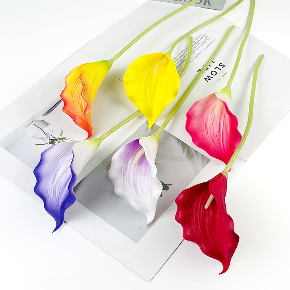Jual bunga calla lily Artificial/EVA 3D Sentuhan / Memegang bunga/bunga ...