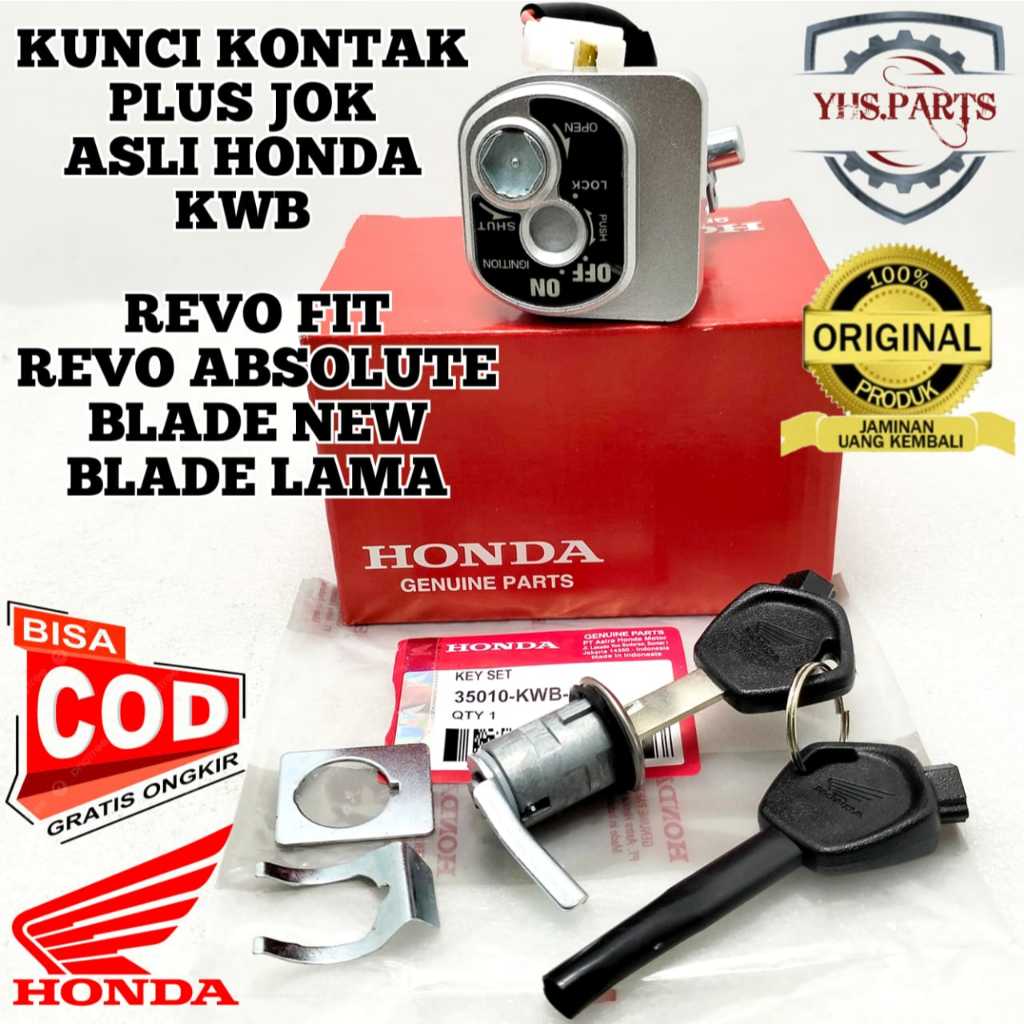 Jual ASLI ORIGINAL KUNCI KONTAK HONDA AHM KWB REVO ABS ABSOLUTE FIT BLADE NEW LAMA FI 125 110 ...