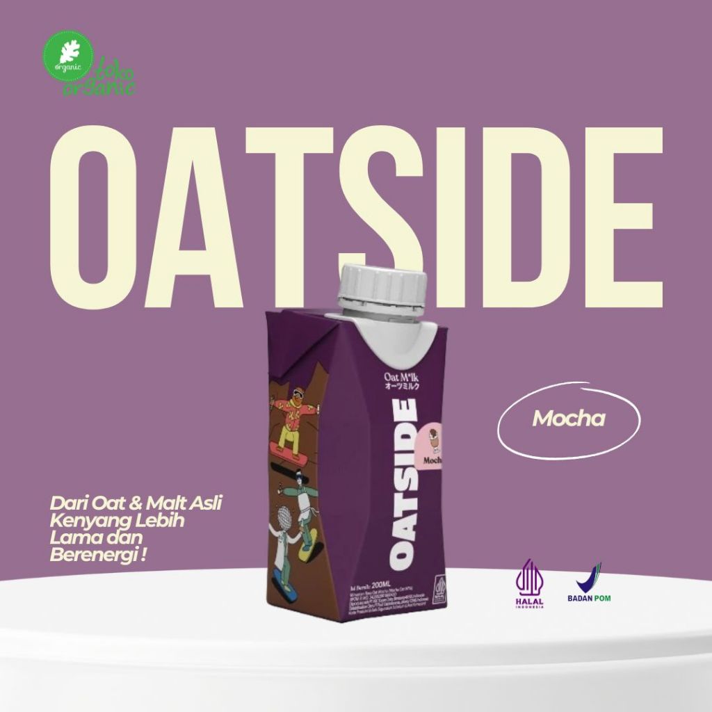 Jual OATSIDE Oat Milk Rasa Mocha (200ML) | Susu Oat Rendah Lemah, Sehat ...