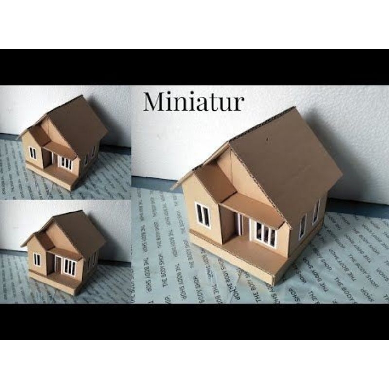 Jual MINIATUR RUMAH PRAKARYA DARI KARDUS || UNTUK TUGAS SEKOLAH ATAU ...