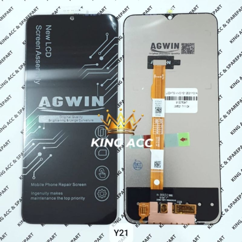Jual AGWIN LCD TOUCHSCREEN VIVO Y21 2021 / Y21A / Y21E / Y21G / Y21S / Y21T / Y16 / Y02S / Y15A ...