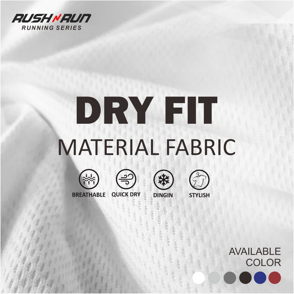 Jual Rush n Run Baju Olahraga Kerah Polo Shirt Kaos Essentials Dry Fit ...