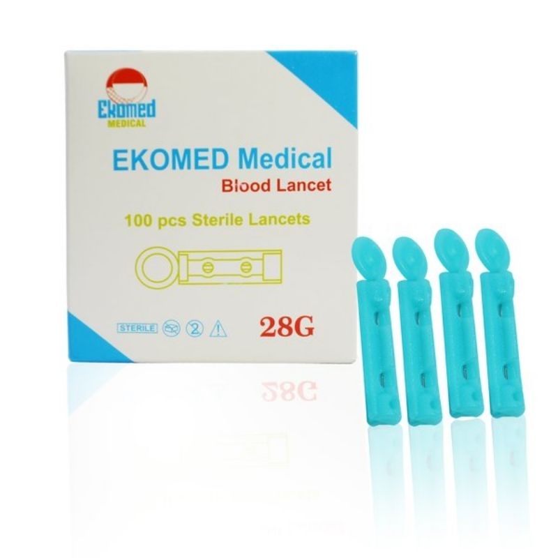 Jual Blood Lancet 28G Ekomed / isi 100 pcs | Shopee Indonesia
