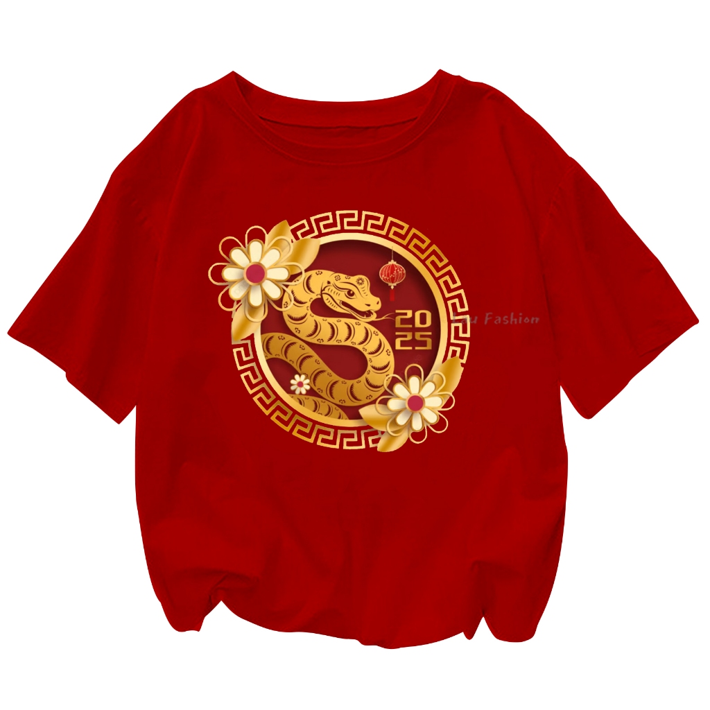 Jual Lau Fashion - Kaos Imlek T-shirt Baju CNY 2025 Ular Year Of Snake ...